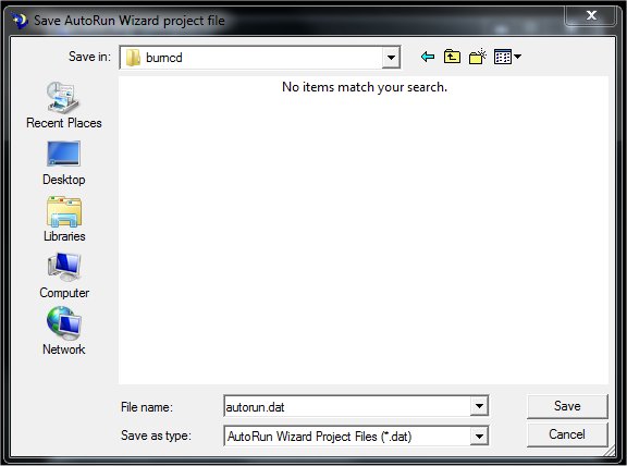 AutoRun Wizard - AutoRun Wizard Tutorial - Step 2: Start a New Project